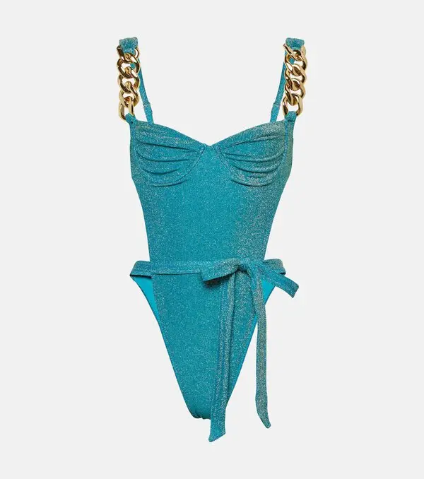 SAME Chain-detail One-piece Swimsuit - Gold