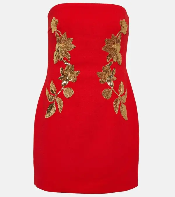 Rebecca Vallance Versailles Sequin Crepe Minidress