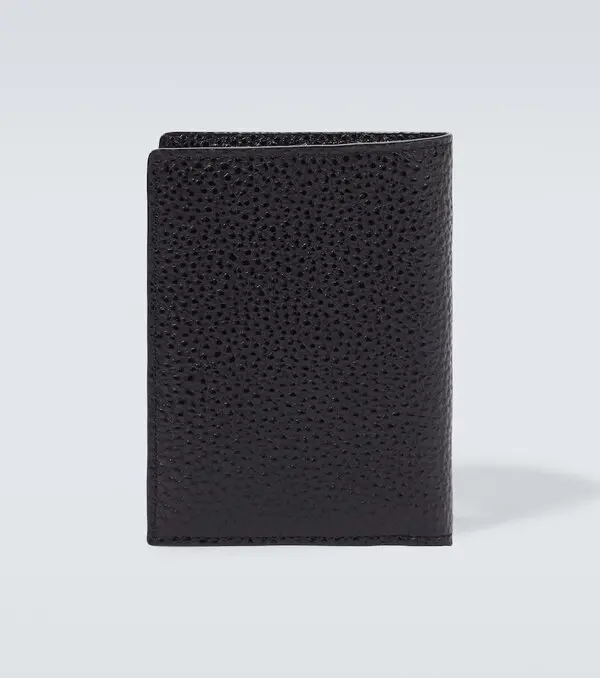 Saint Laurent Tiny Cassandre Leather Wallet - Black
