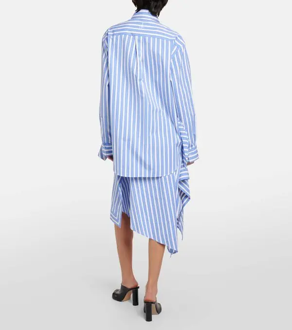JW Anderson Striped Peplum Shirt - Blue