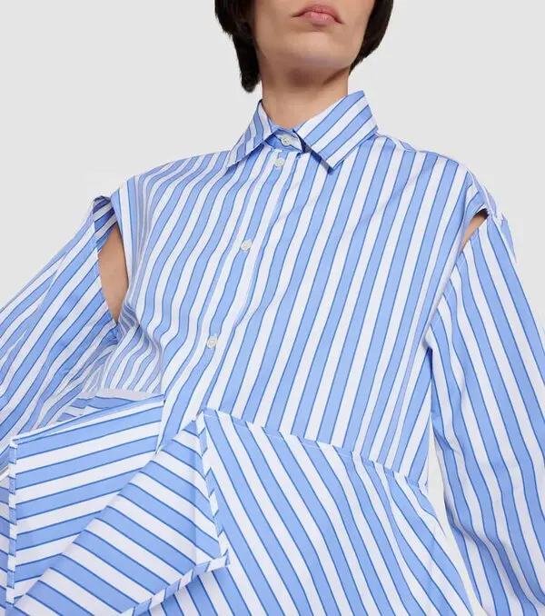 JW Anderson Striped Peplum Shirt - Blue