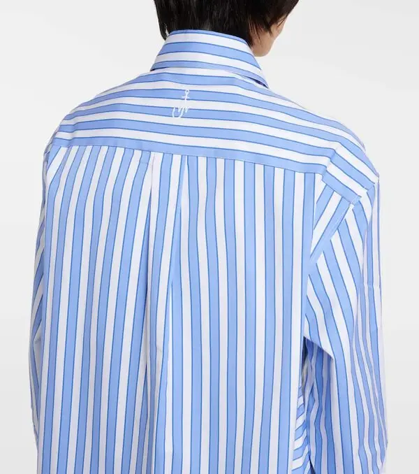 JW Anderson Striped Peplum Shirt - Blue