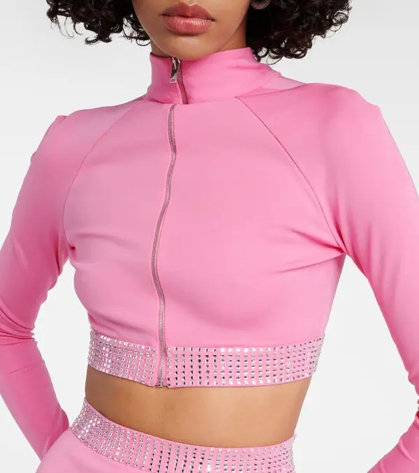 David Koma Embellished Cropped Top