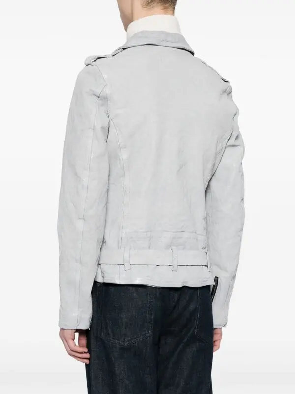 Yohji Yamamoto Belted Leather Biker Jacket