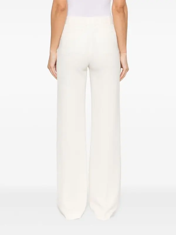 JOSEPH Pressed-crease Flared Trousers - White