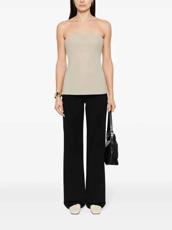 JOSEPH Pressed-crease Flared Trousers