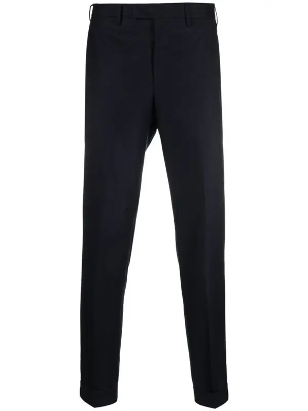 PT TORINO Tailored Virgin Wool Trousers - Blue