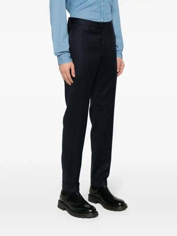 PT TORINO Tailored Virgin Wool Trousers - Blue