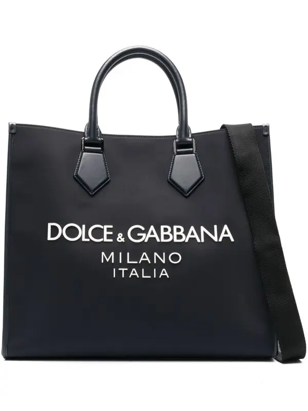 Dolce & Gabbana Logo-appliqué Tote - Blue
