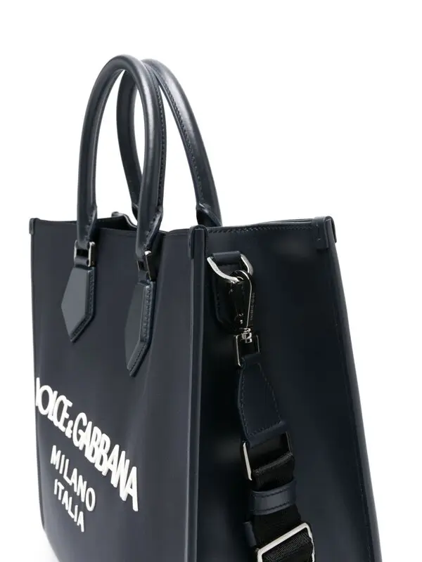 Dolce & Gabbana Logo-appliqué Tote Bag - Blue