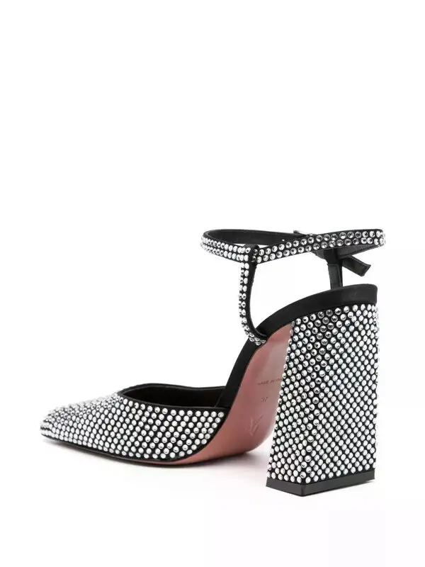 Amina Muaddi Charlotte Crystal-embellished Pumps - Black