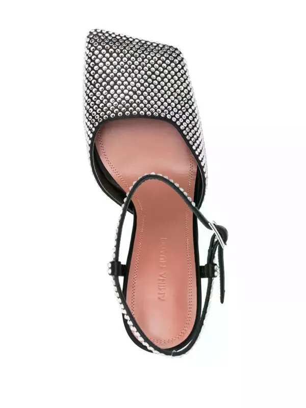 Amina Muaddi Charlotte Crystal-embellished Pumps - Black