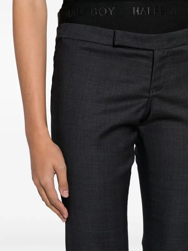 HALFBOY Logo-waistband Flared Trousers