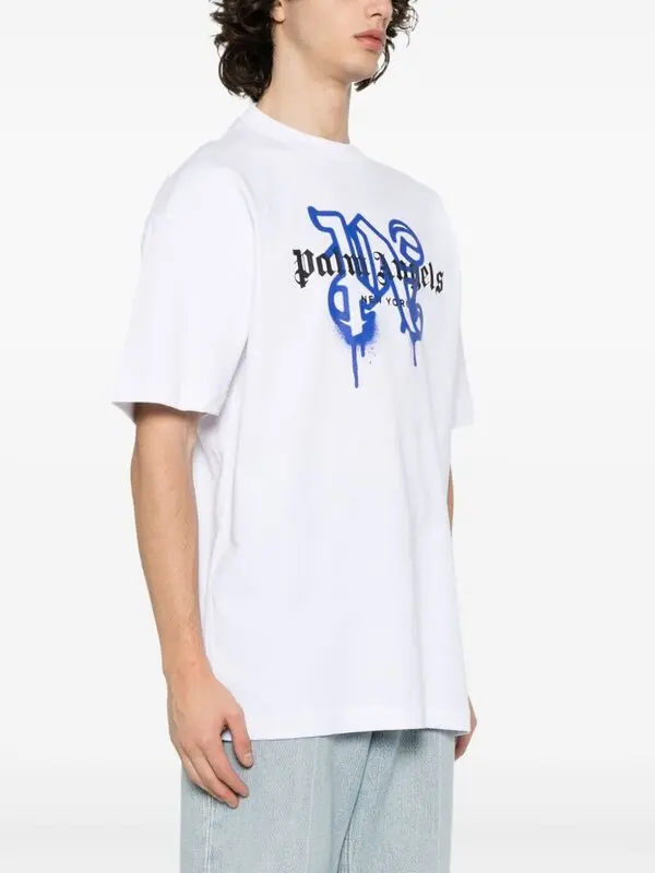 Palm Angels New York Monogram-print T-shirt - White