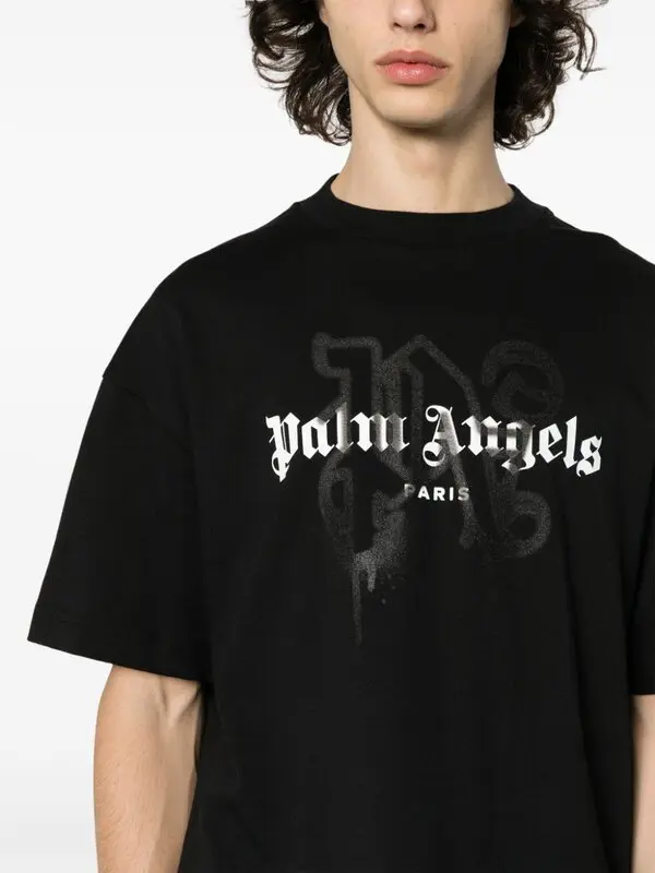 Palm Angels Paris Monogram-print T-shirt