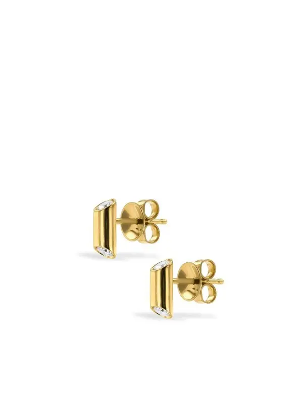 PRAGNELL 18kt Yellow Mini Eclipse Diamond Stud Earrings