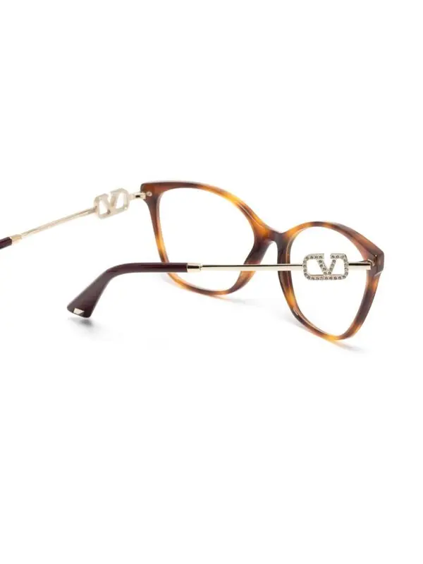 Valentino Garavani Vlogo Tortoiseshell Eyeglasses