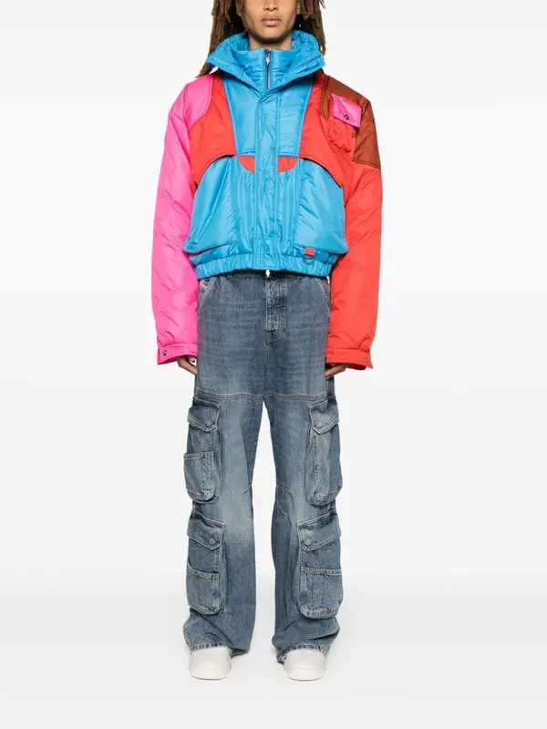 MEMBERS OF THE RAGE Colour-block Puffer Jacket
