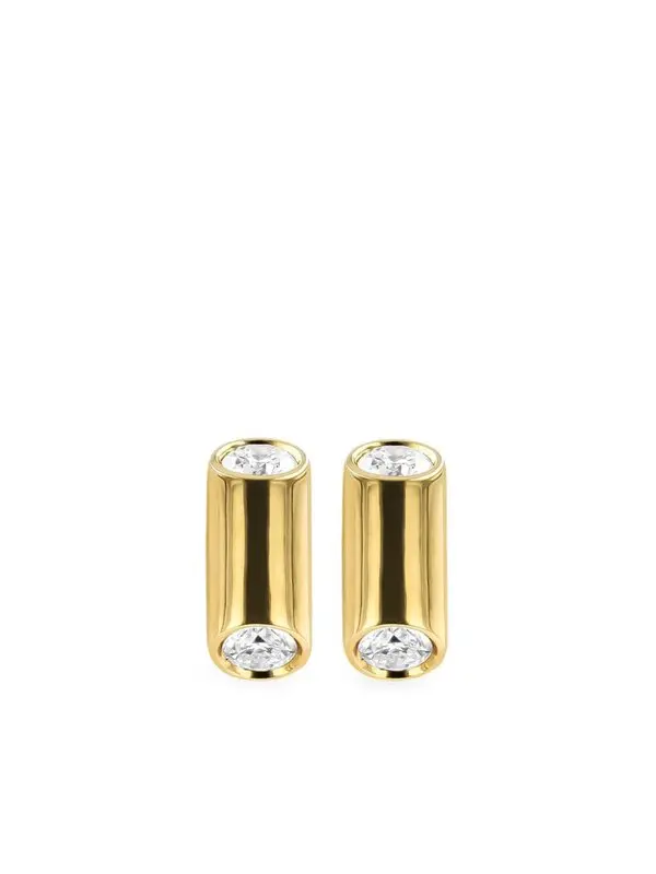 PRAGNELL 18kt Yellow Eclipse Diamond Stud Earrings - Gold