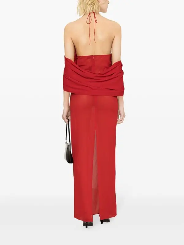 Magda Butrym Flower-appliqué Silk-blend Dress