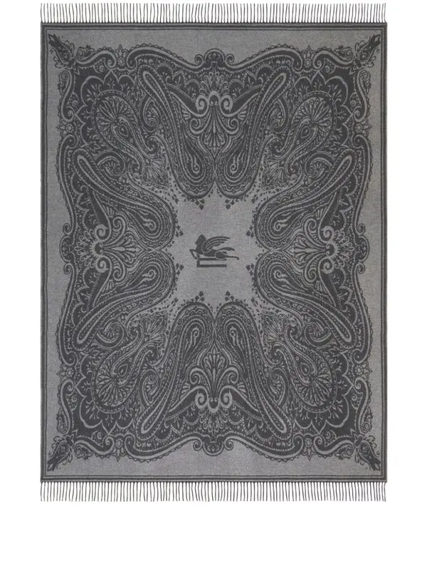 Etro Jacquard Wool-blend Throw Blanket
