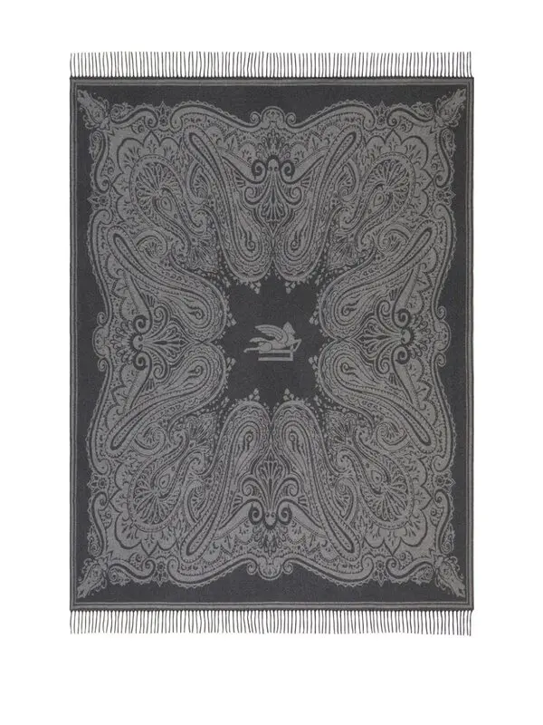 Etro Jacquard Wool-blend Throw Blanket