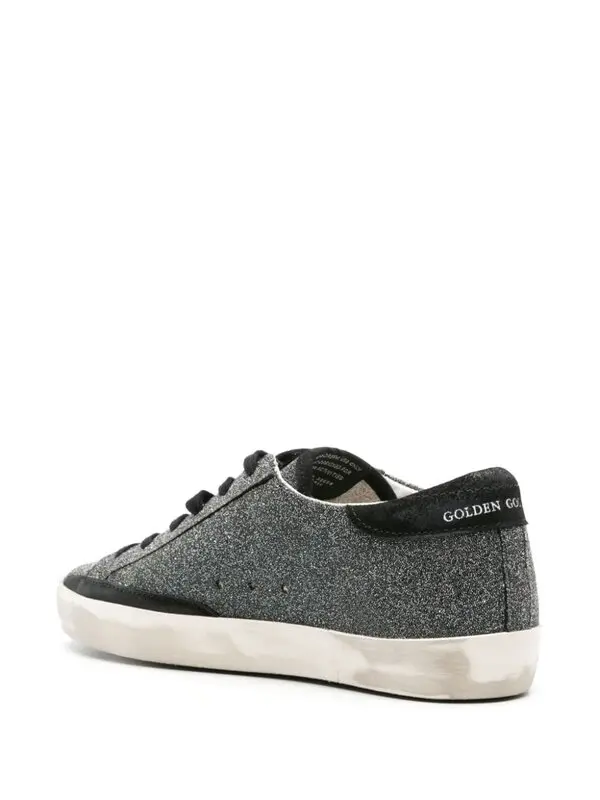 GOLDEN GOOSE Super-star Embellished Sneakers - Black