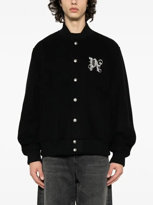 Palm Angels Monogram-embroidered Bomber Jacket