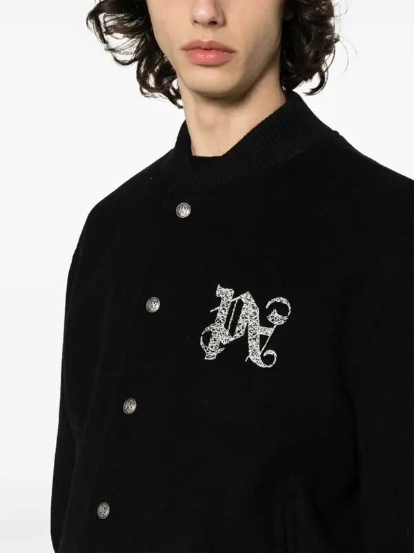 Palm Angels Monogram-embroidered Bomber Jacket