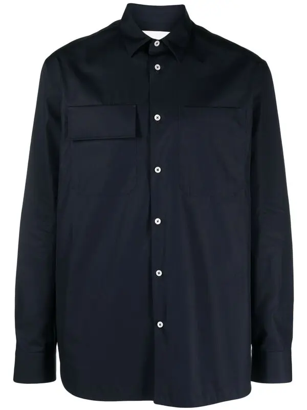 JIL SANDER Pointed-collar Organic Cotton Shirt