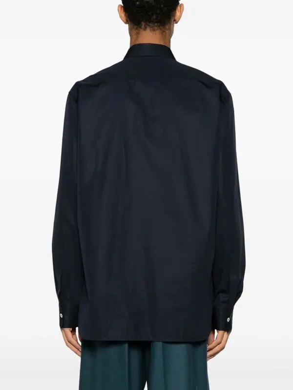 JIL SANDER Pointed-collar Organic Cotton Shirt