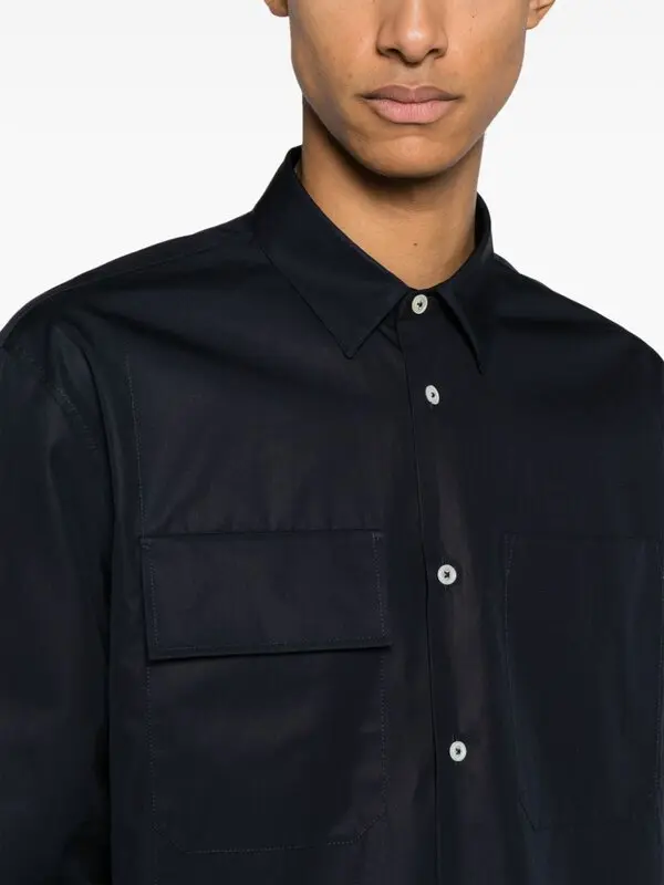 JIL SANDER Pointed-collar Organic Cotton Shirt