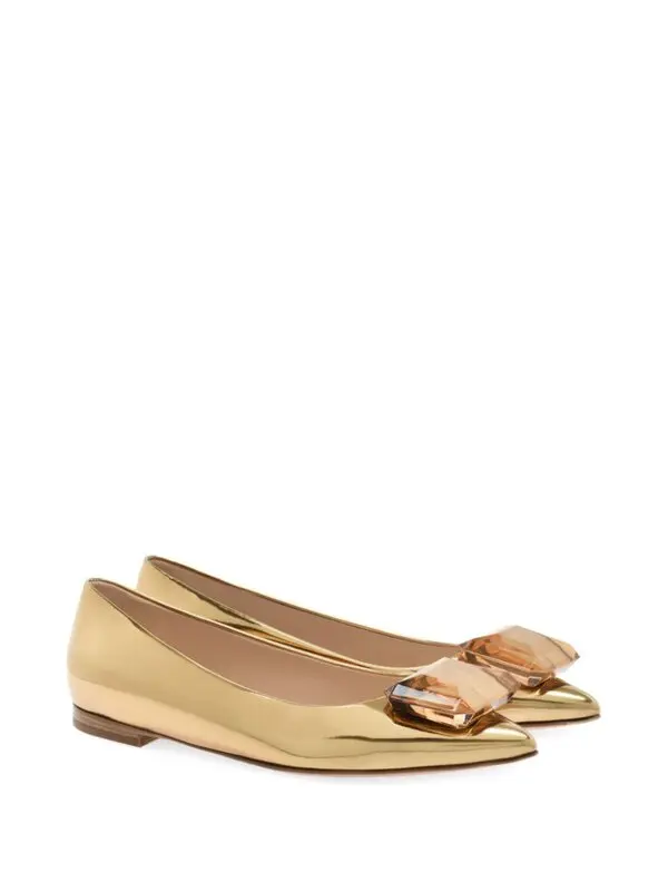GIANVITO ROSSI Jaipur Metallic-effect Pumps