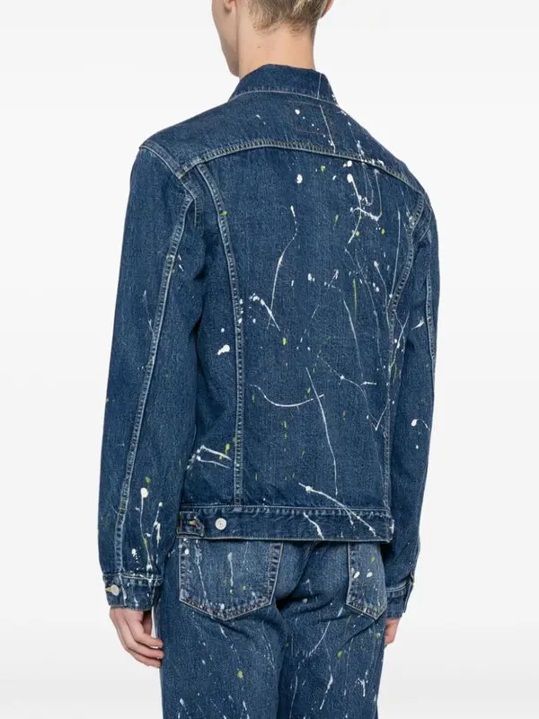 Yohji Yamamoto Paint-splatter Denim Jacket
