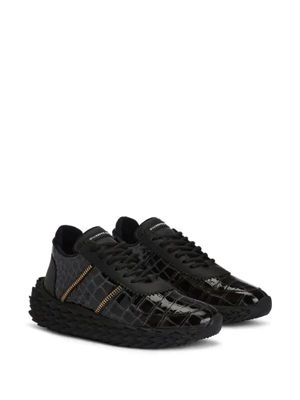GIUSEPPE ZANOTTI Urchin Crocodile-effect Sneakers - Black