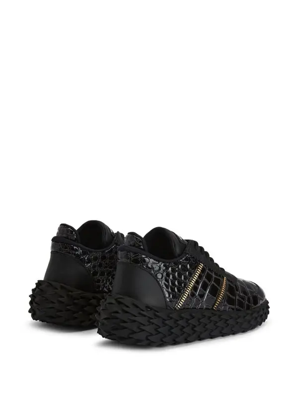 GIUSEPPE ZANOTTI Urchin Crocodile-effect Sneakers - Black