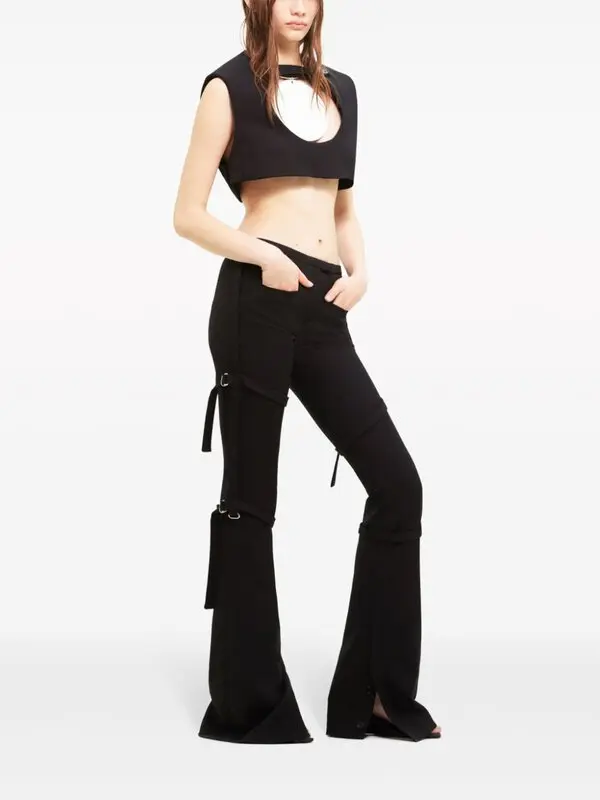 COURREGES Virgin Wool Cropped Top