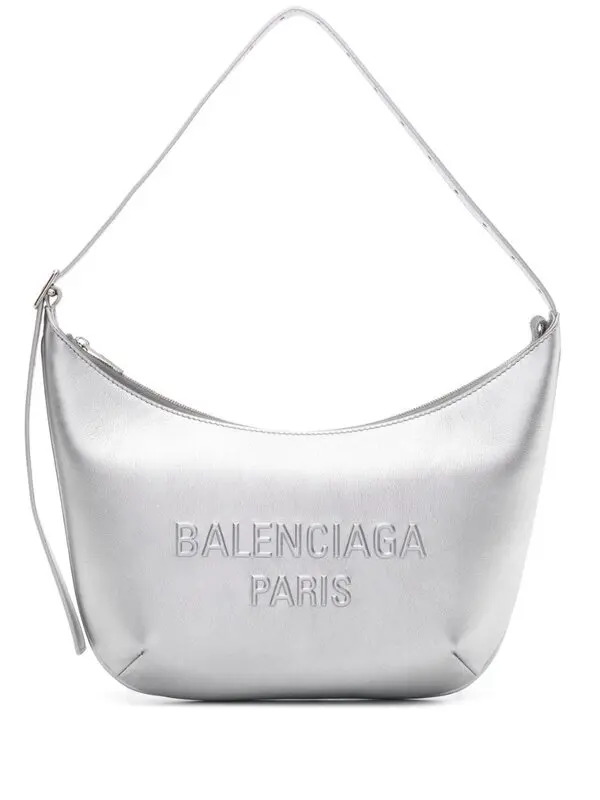 Balenciaga Mary-kate Leather Shoulder Bag - Silver