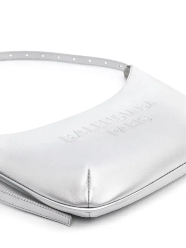 Balenciaga Mary-kate Leather Shoulder Bag - Silver
