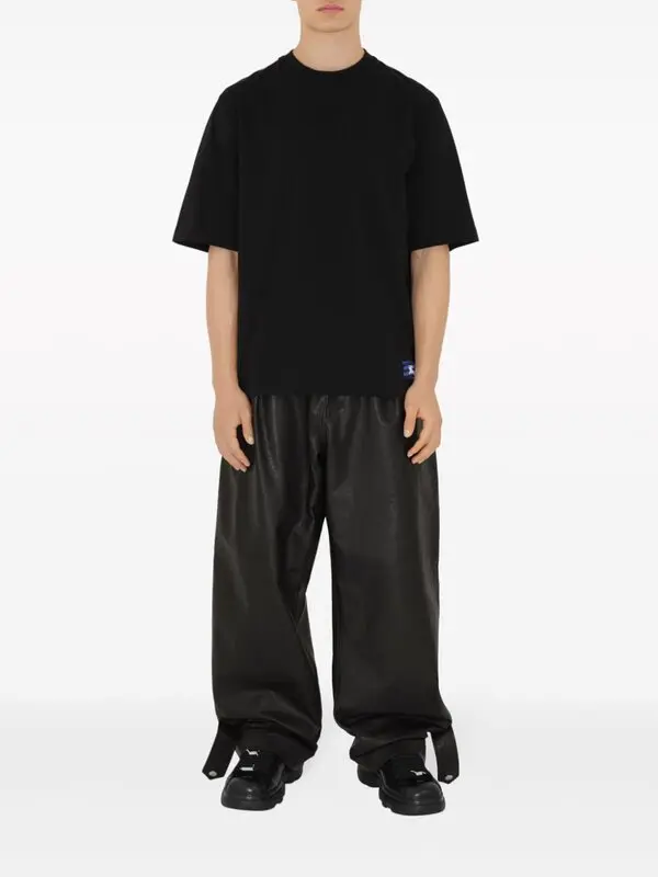 Burberry Equestrian Knight-patch Cotton T-shirt - Black