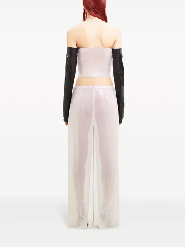 COURREGES Sequinned Strapless Top