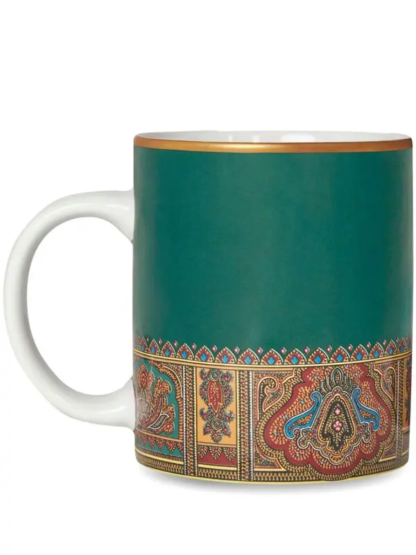 Etro Paisley-print Porcelain Mug - Green