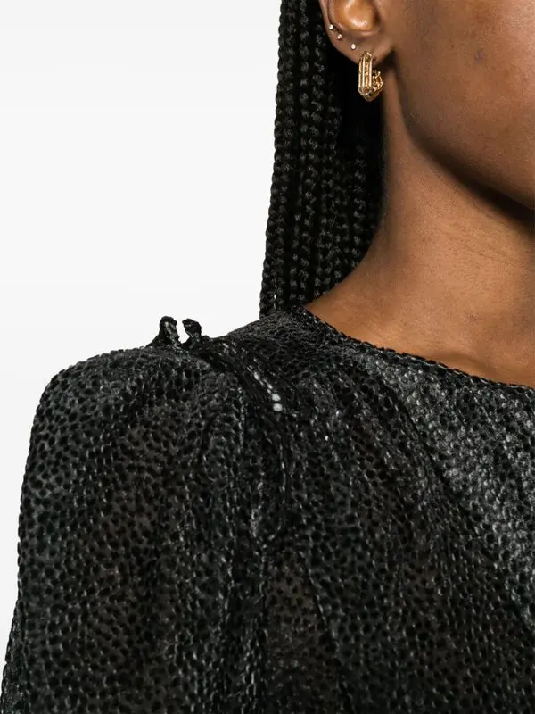 Isabel Marant Étoile Zarga Spotted Velvet Blouse - Black