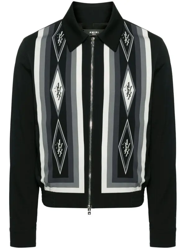 Amiri Logo-print Bomber Jacket - Black