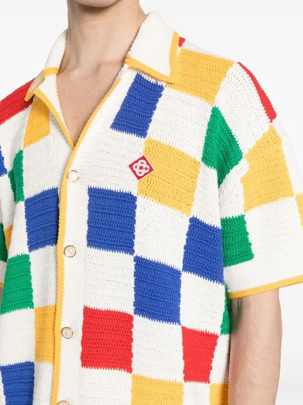 Casablanca Crochet-knit Shirt - Multicolour