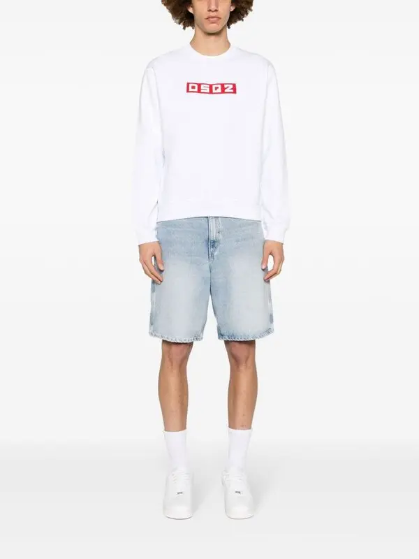 Dsquared2 Logo-appliqué Cotton Sweatshirt - White