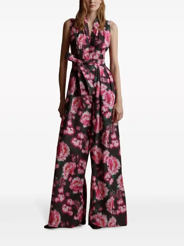 Adam Lippes Nansi Rose-print Poplin Jumpsuit