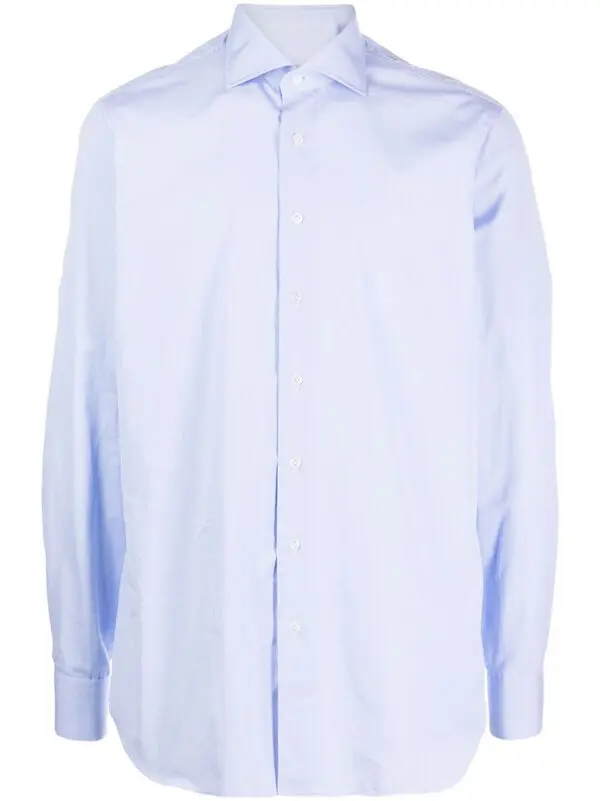 LARDINI Striped Poplin Cotton Shirt