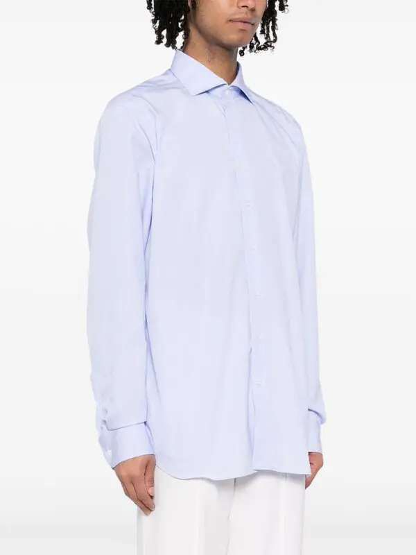 LARDINI Striped Poplin Cotton Shirt