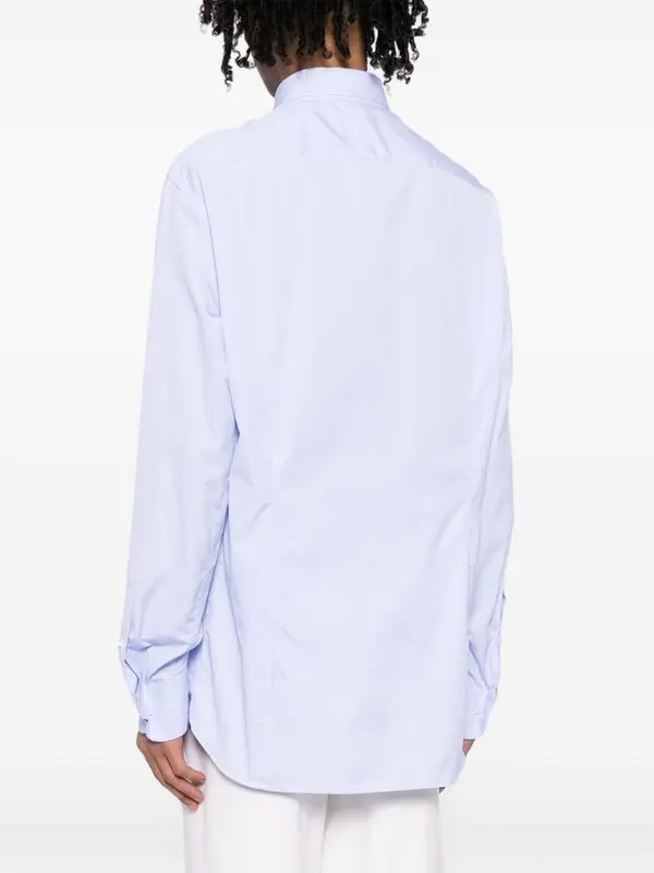 LARDINI Striped Poplin Cotton Shirt